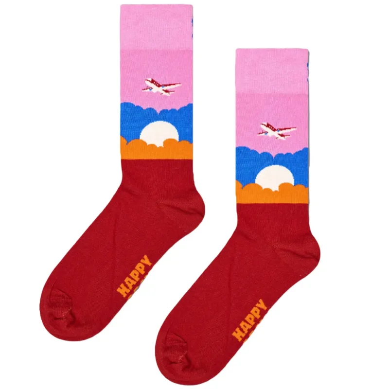 HAPPY SOCKS Airplane Sock rose